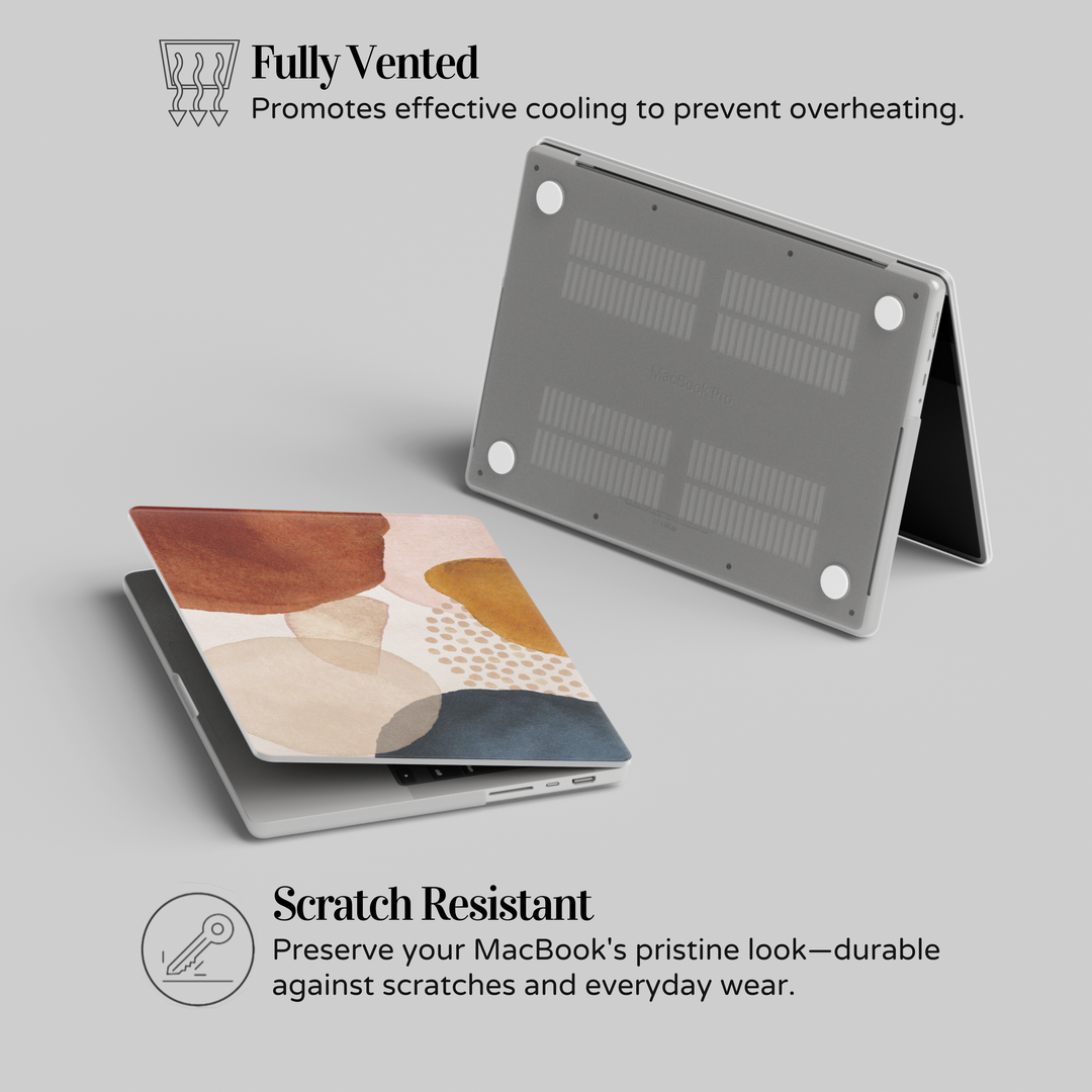 Abstract Earth Tone MacBook Case | Modern Minimal Laptop Cover – CASELIX