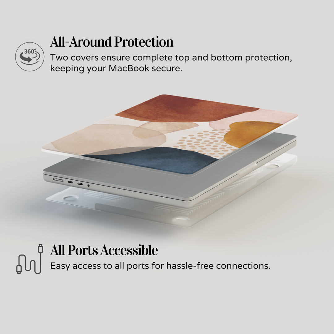 Abstract Earth Tone MacBook Case | Modern Minimal Laptop Cover – CASELIX